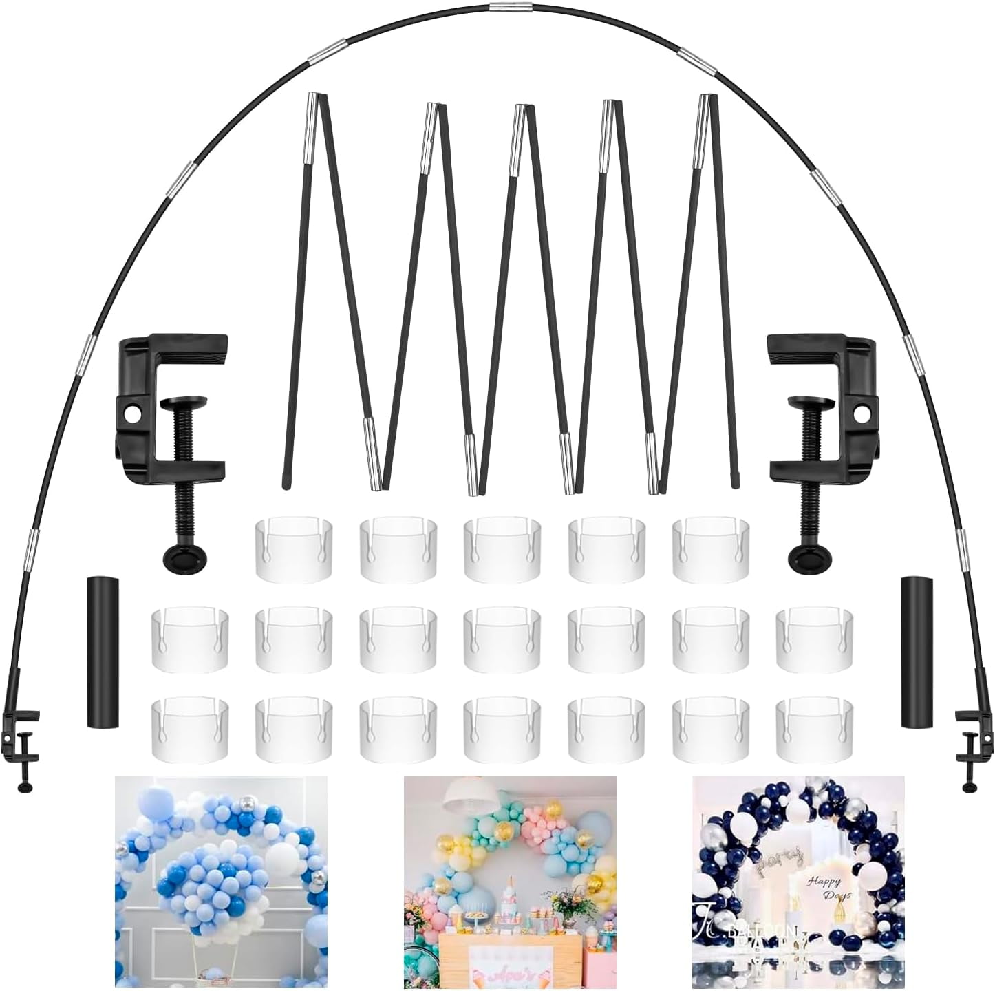 Balloon Arch Stand,13Ft Adjustable Table Balloons Arch Kit Wedding ...