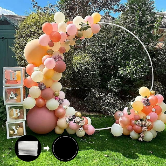 6.5Ft Balloon Arch Stand Circle Frame Kit for Party, Wedding, Fiesta ...