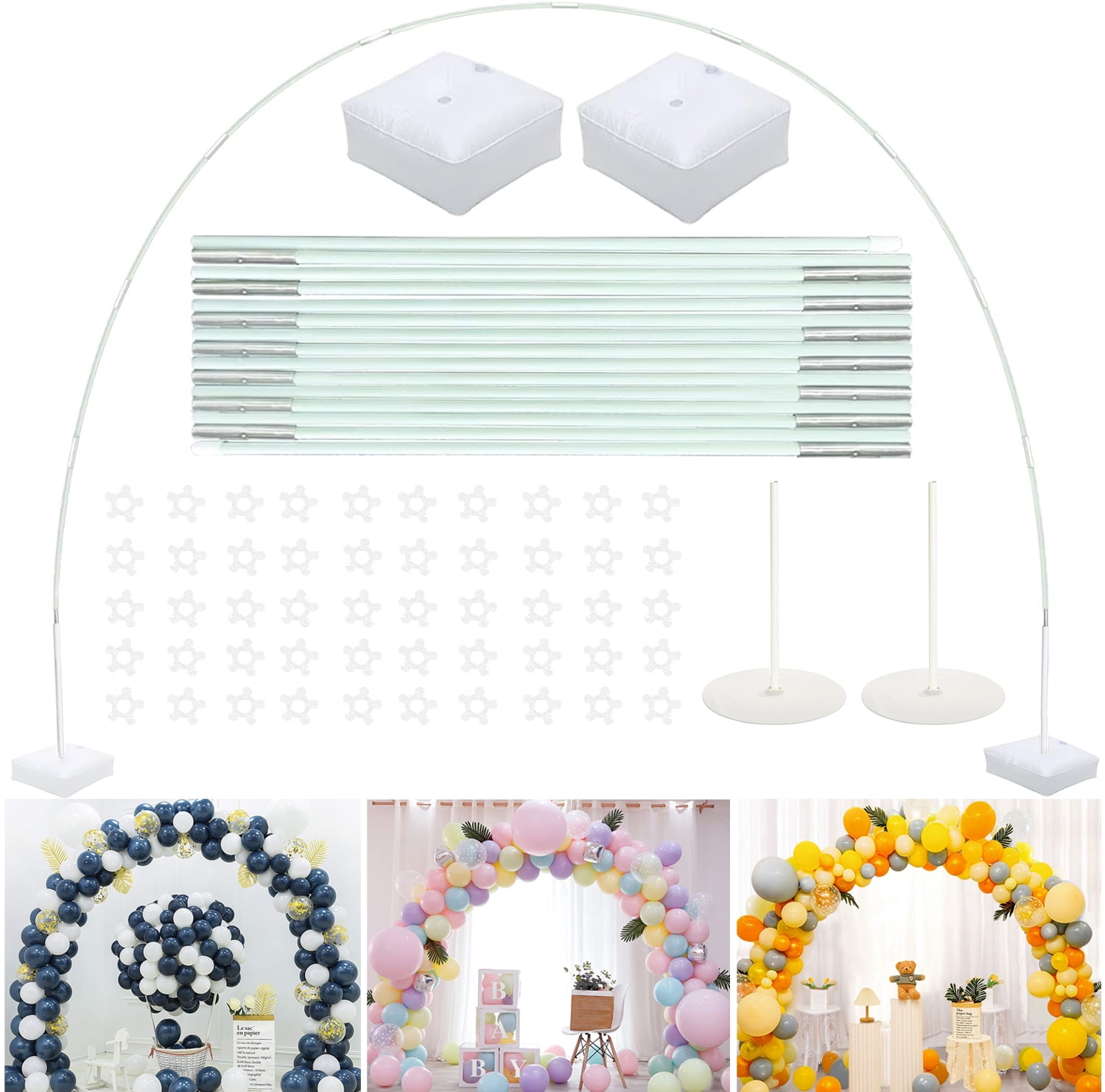 ILSZBKE Adjustable Balloon Arch Stand Kit, 10FT x 7.5FT Frame, Party ...