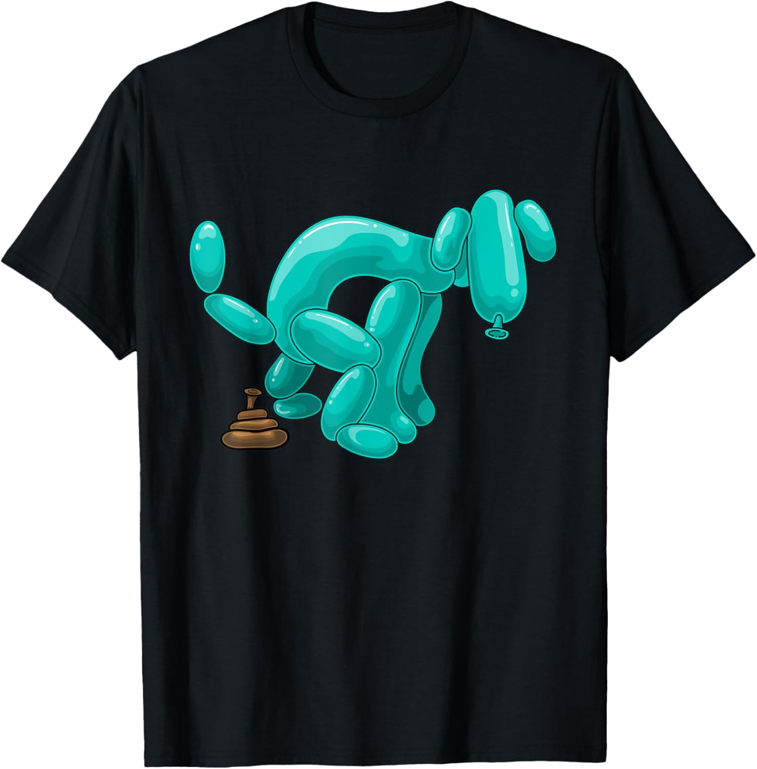 Balloon Art| Funny Balloon Animal Dog Pooping T-Shirt - Walmart.com