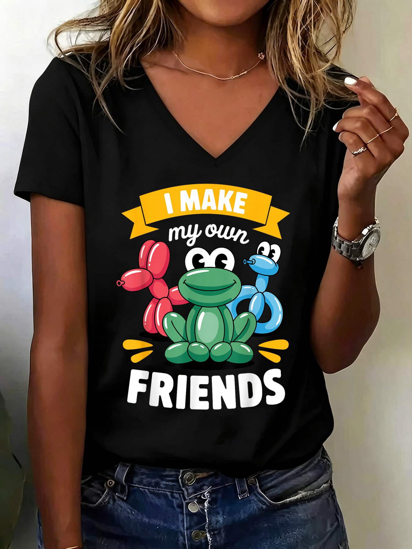 Balloon Artist Art for Men Women Modelling Balloon Twisting V Neck T ...