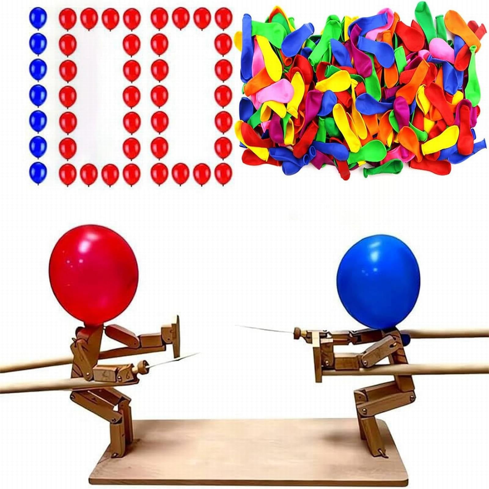 Balloon Bamboo Man Bat-tle - 2024 New Handmade Wooden Fencing Puppets ...