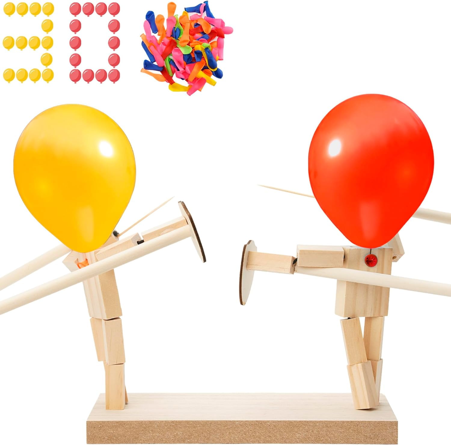 Balloon Bamboo Man Battle Game Assembled - Whack a Balloon Game Toy for ...