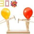 Handmade Balloon Heads Wooden Fighter Puppets Bamboo Puppet Battle Game ...