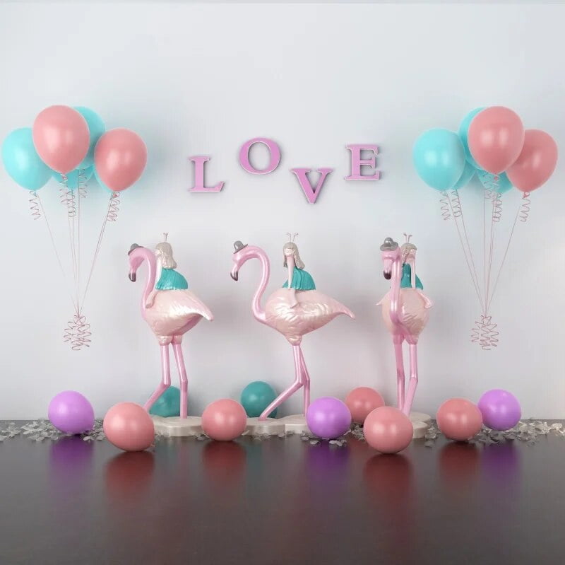 Balloon Birthday Backdrop Photography Ribbons Bunting Birthday Party ...