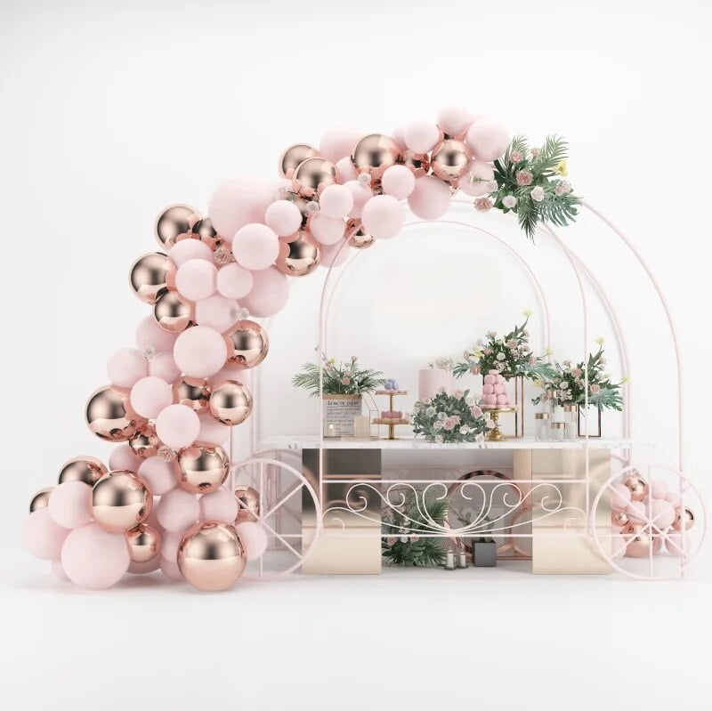 Balloon Birthday Backdrop Photography Ribbons Bunting Birthday Party ...