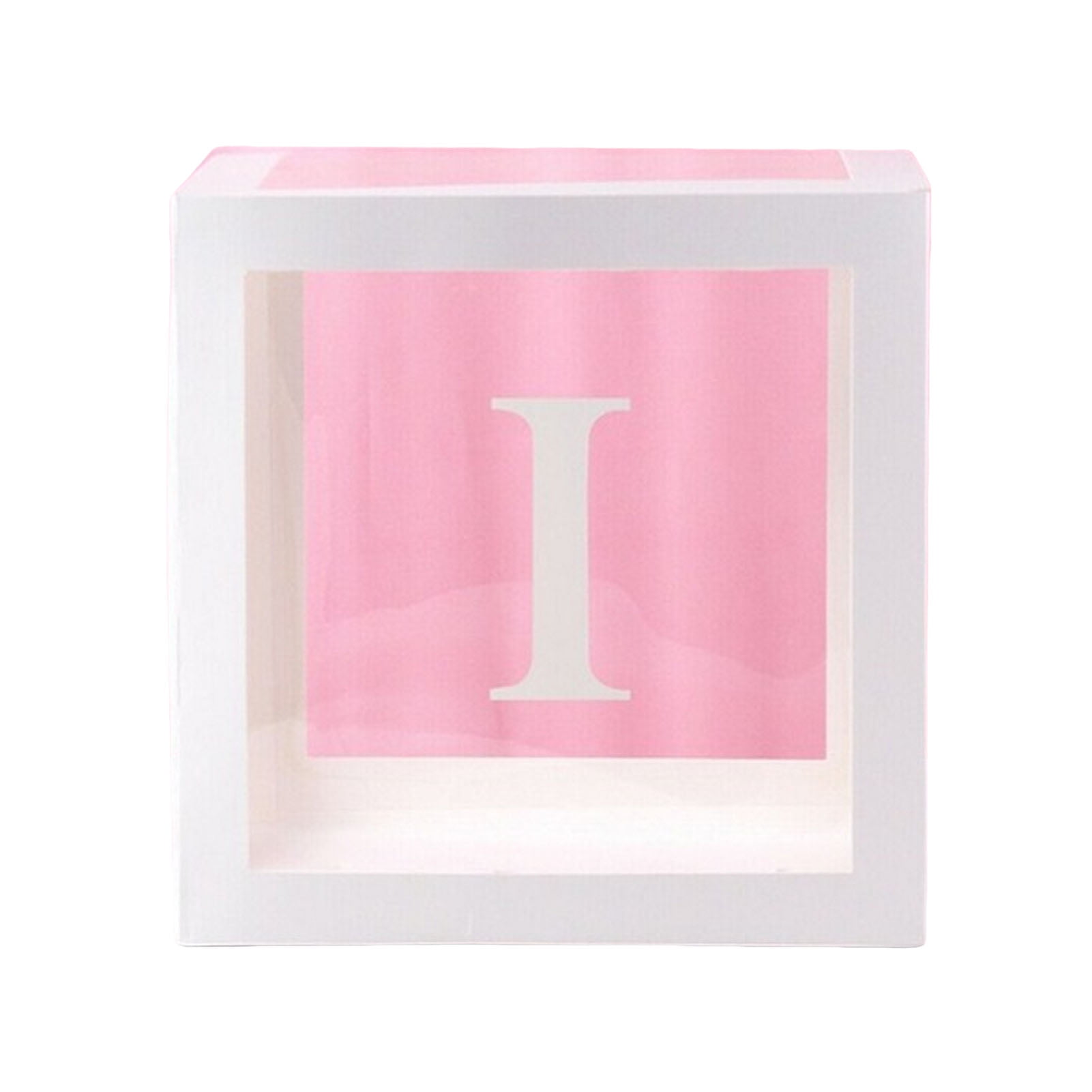 Balloon Box Reusable Clear Paper Box with Letter Stackable DIY Assembly ...