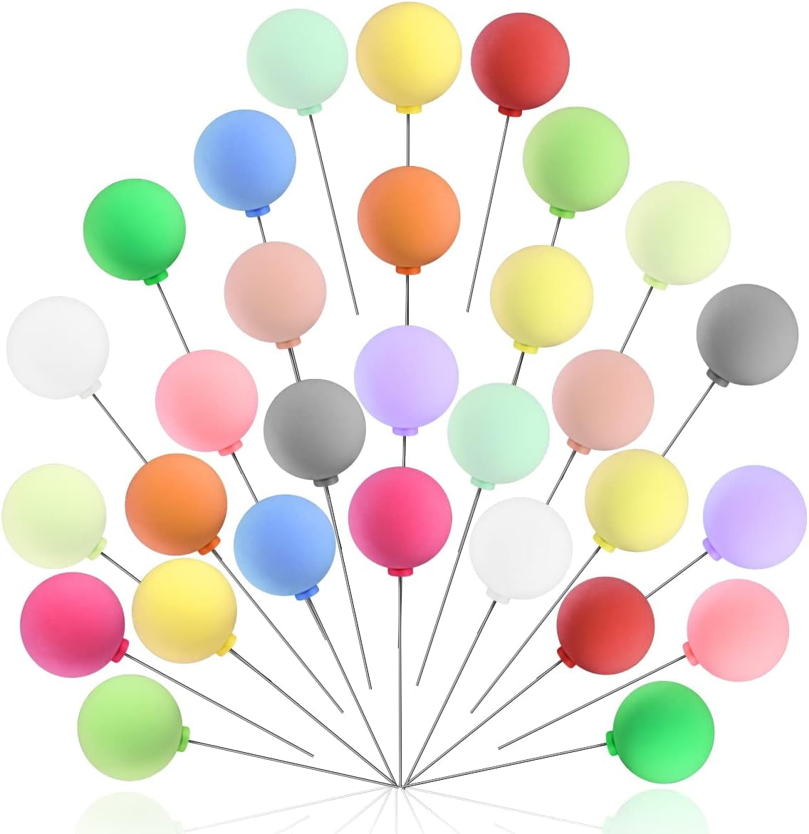 Balloon Cake Topper, 30pcs Mini Balloons Ball Cake Toppers Colorful ...