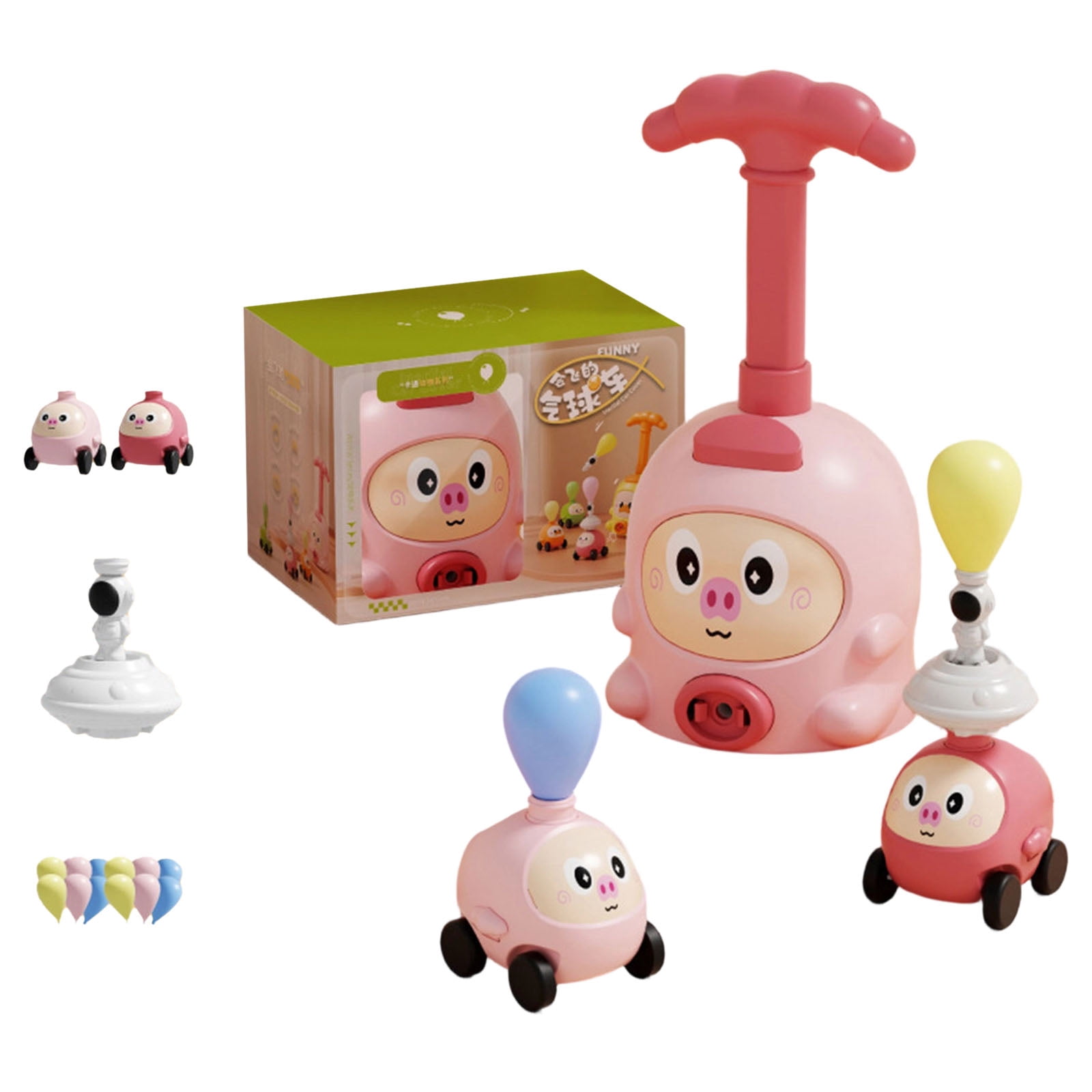 Balloon Cars Launcher Set with Manual Pump – Animal Air Powered Balloon ...