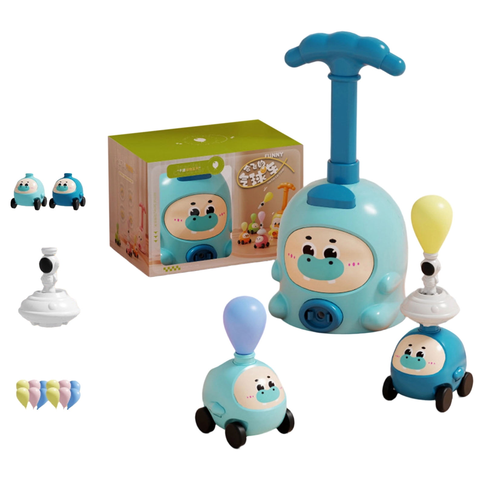 Balloon Cars Launcher Set with Manual Pump – Animal Air Powered Balloon ...
