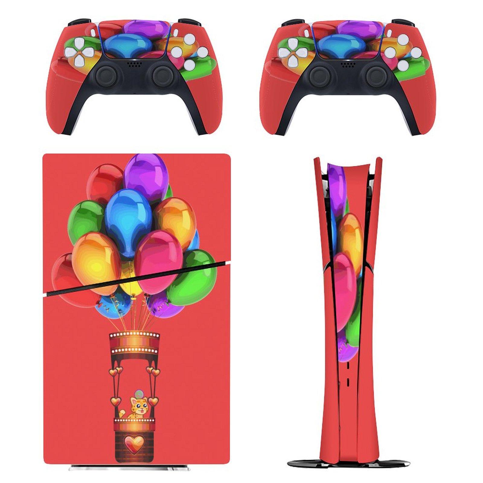 Balloon, Cat PS5/PS5 Slim Digital Disc Skin Sticker For Console And ...