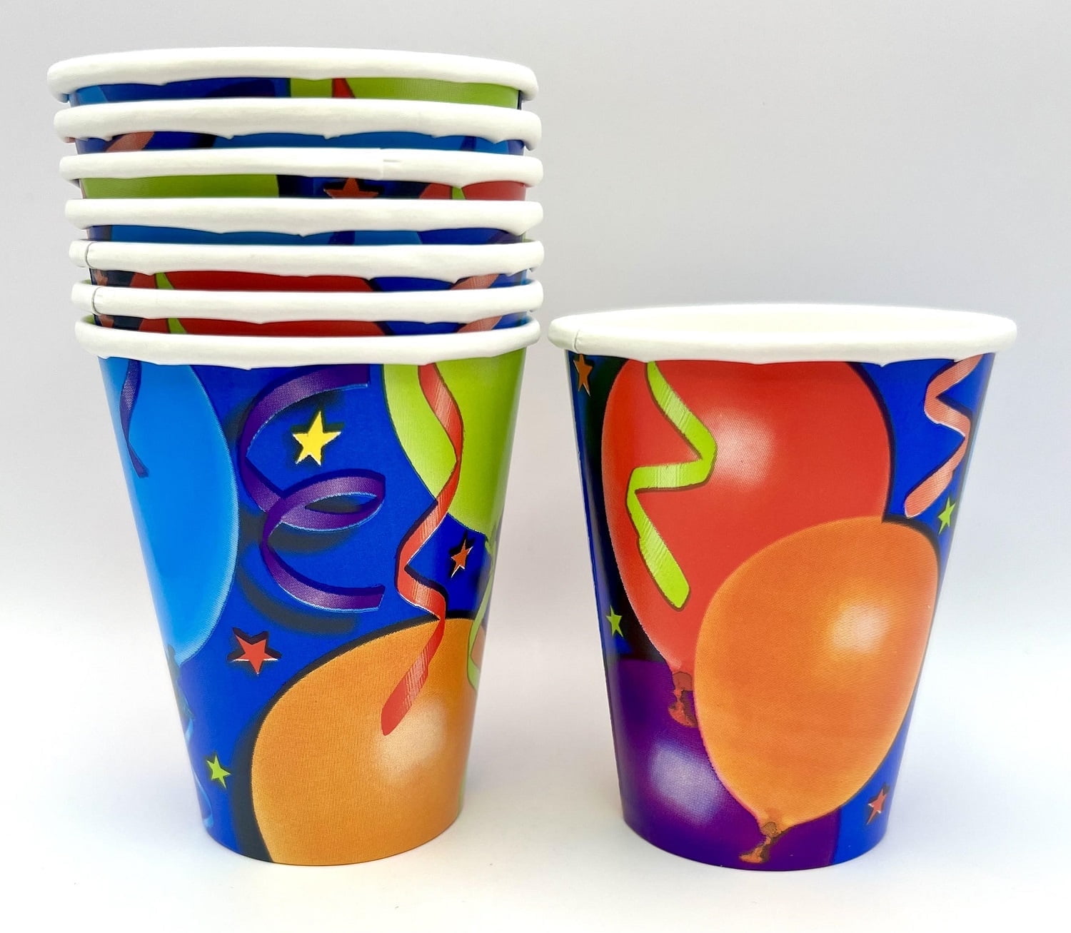 Balloon Celebration Streamers Classic Birthday Party 9 oz. Paper Cups ...