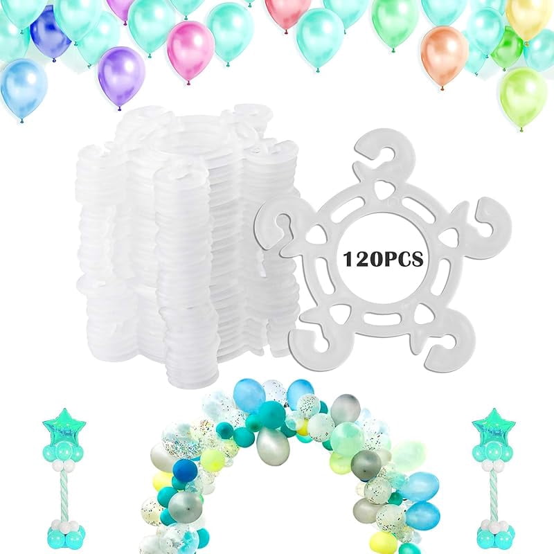 Balloon Clips(120 pcs), Tinabless Balloon Connectors for Decor Balloons ...