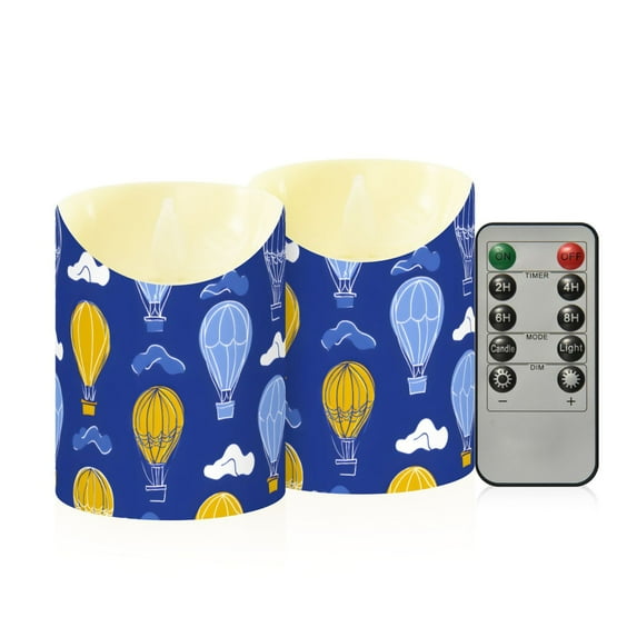 Balloon Cloud Pattern Flameless Candles 2 PCS with Remote Realistic ...