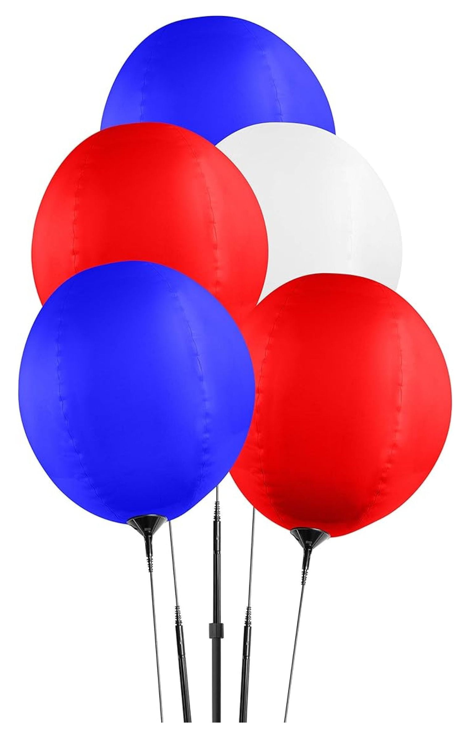 Balloon Cluster Kit with Ground Spike - Red White & Blue - Patriotic ...