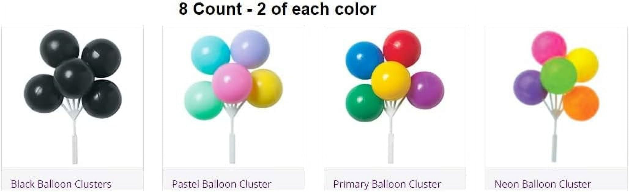 Balloon Clusters Assortment Cake Cupcake Toppers, 5-Inch Mix (Pastel ...