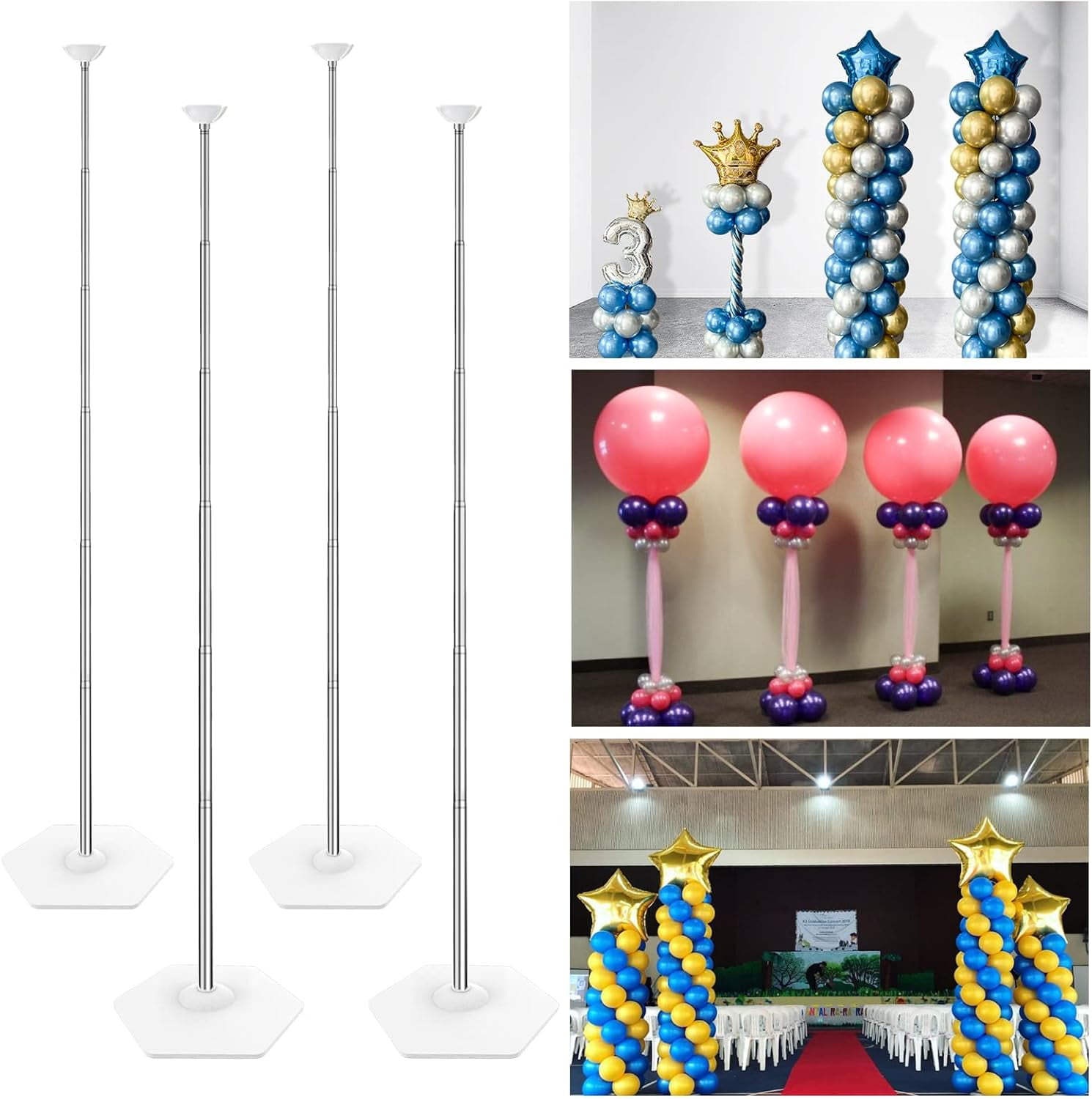 Balloon Column Bracket Kit, Adjustable Balloon Tower Column with ...