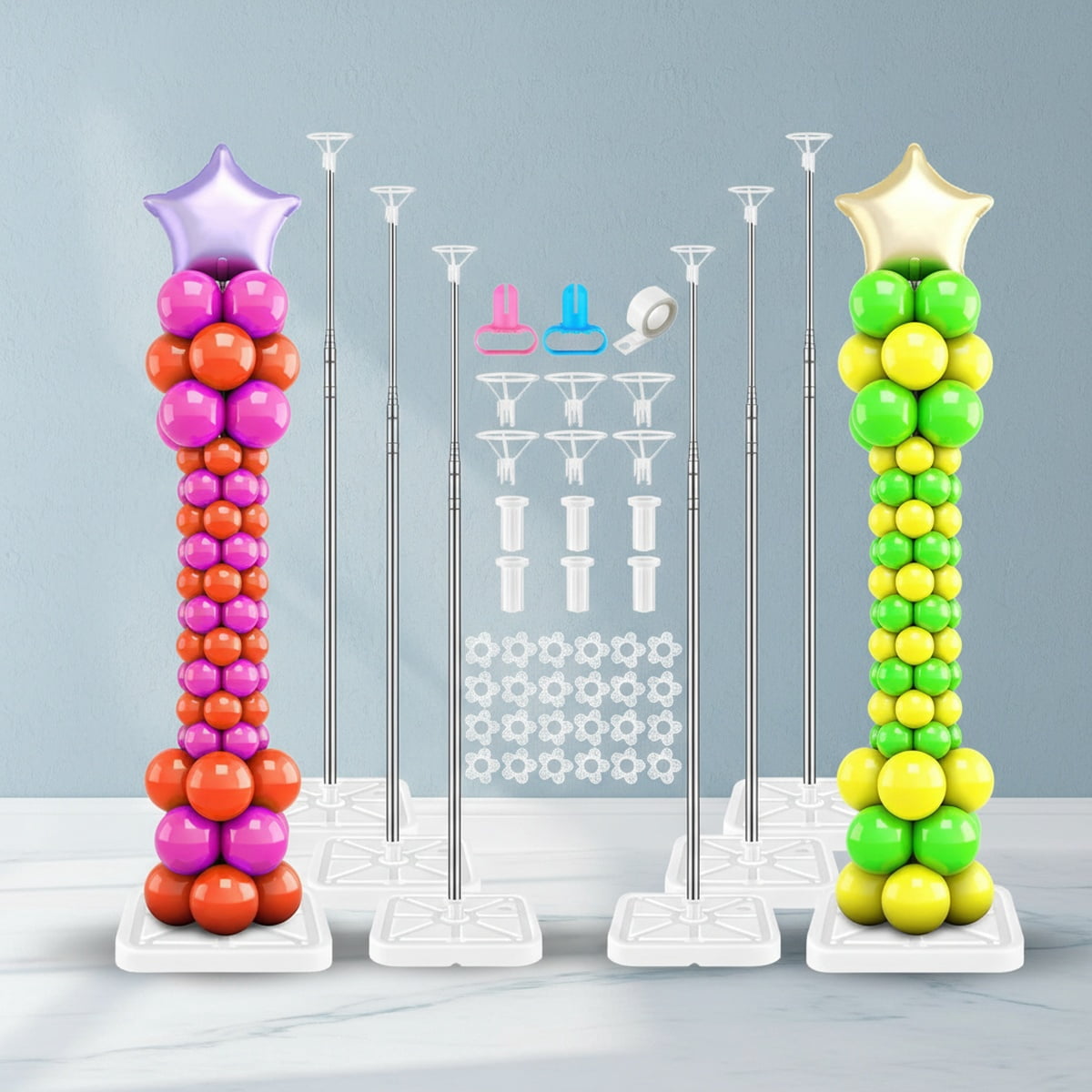 Balloon Column Stand Kit, Adjustable Balloon Tower Pillar Telescopic ...