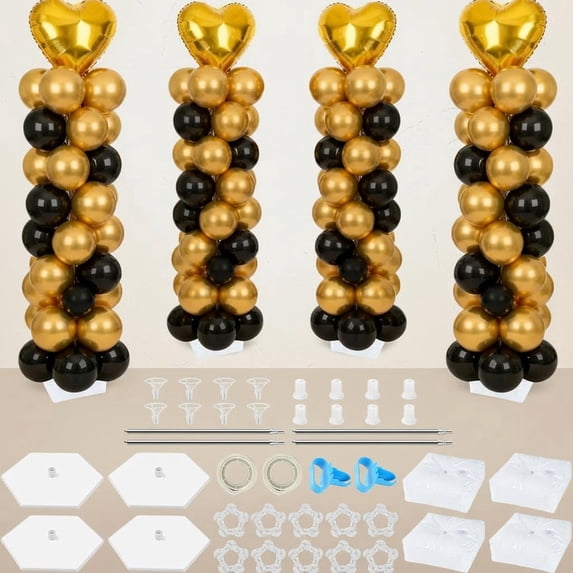Balloon Column Stand Kit, Adjustable Metal Balloon Tower with Weighted ...