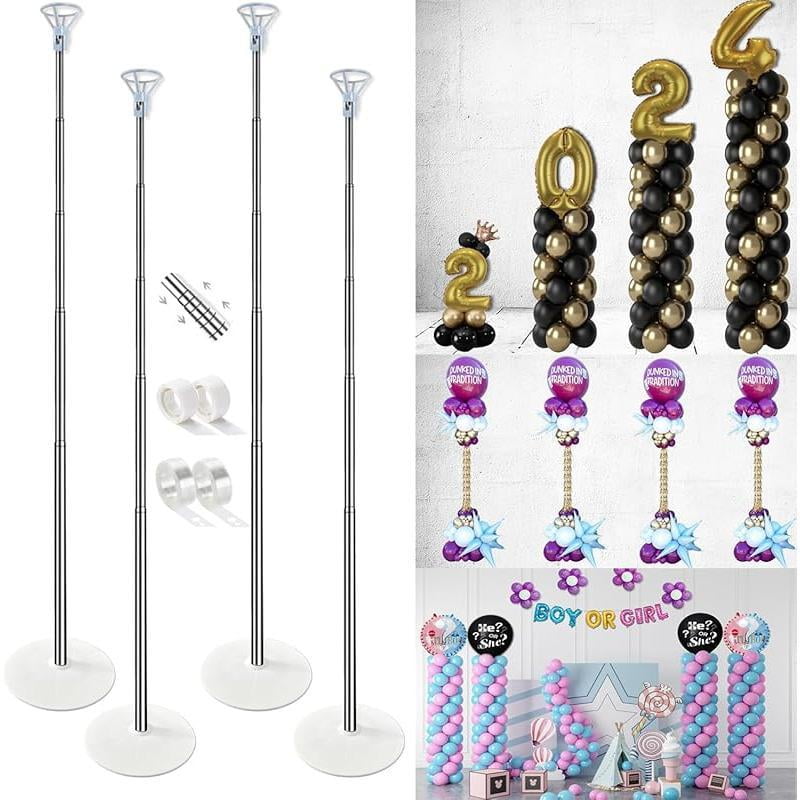 Balloon Column Stand Kit Set of 2, 7ft Height Adjustable Balloon Arch ...