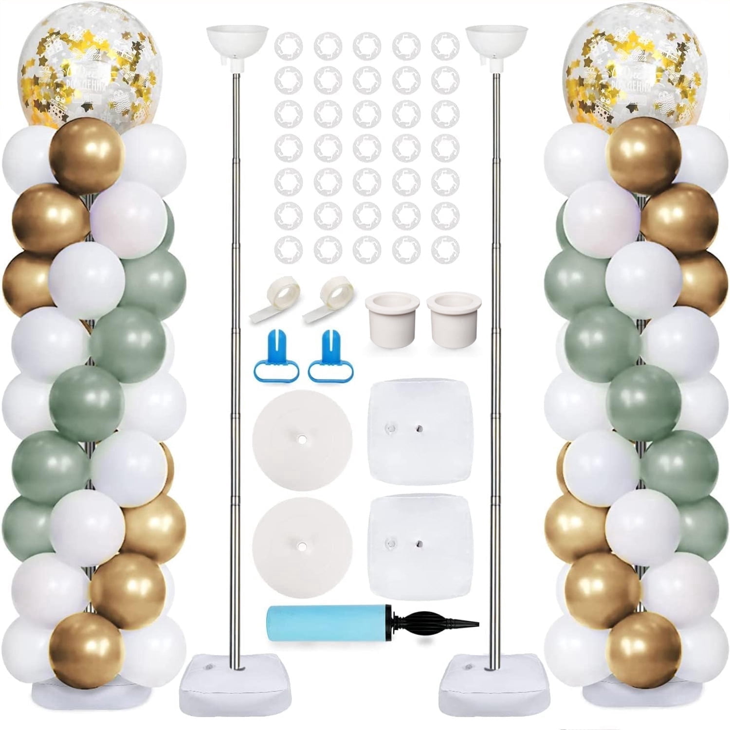 Balloon Column Stand Kit Set of 2, Adjustable 2m Metal Balloon Arch ...