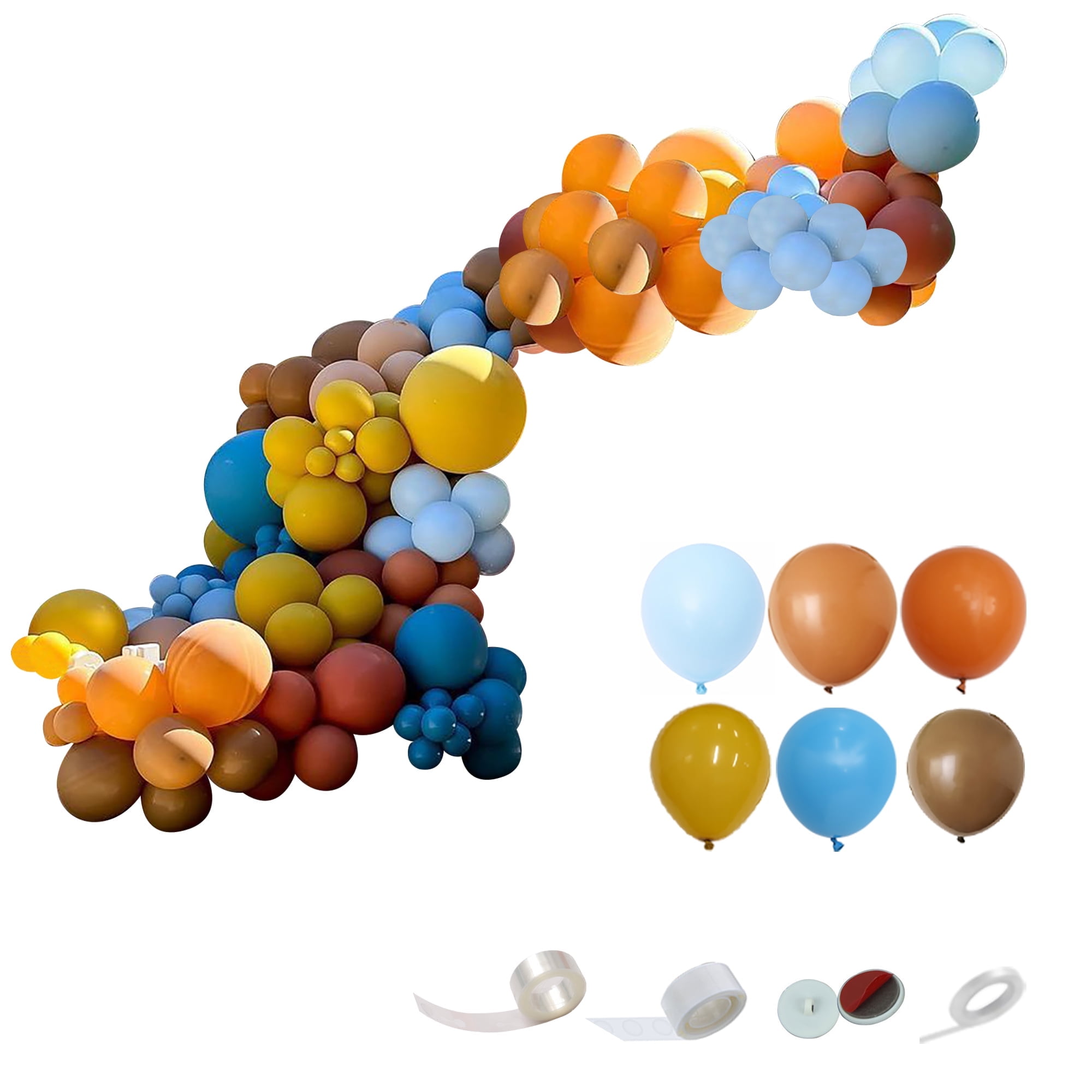 Balloon Combination,133pcs 5 10 12 18 inch Latex Retro Burnt Orange ...