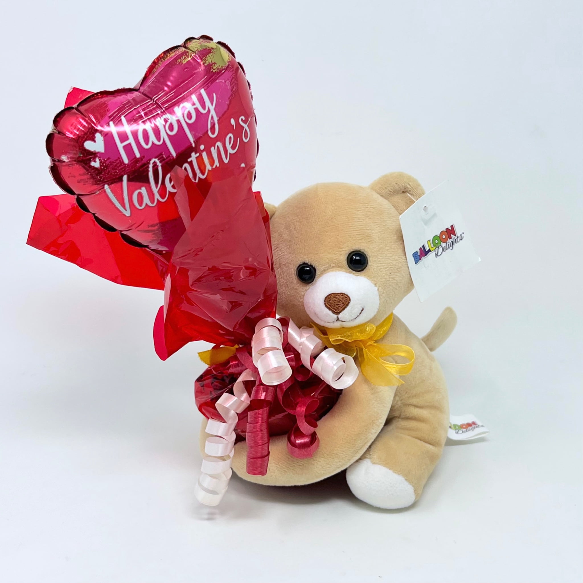 Balloon Delights Happy Valentine's Day Plush Teddy Bear with heart ...