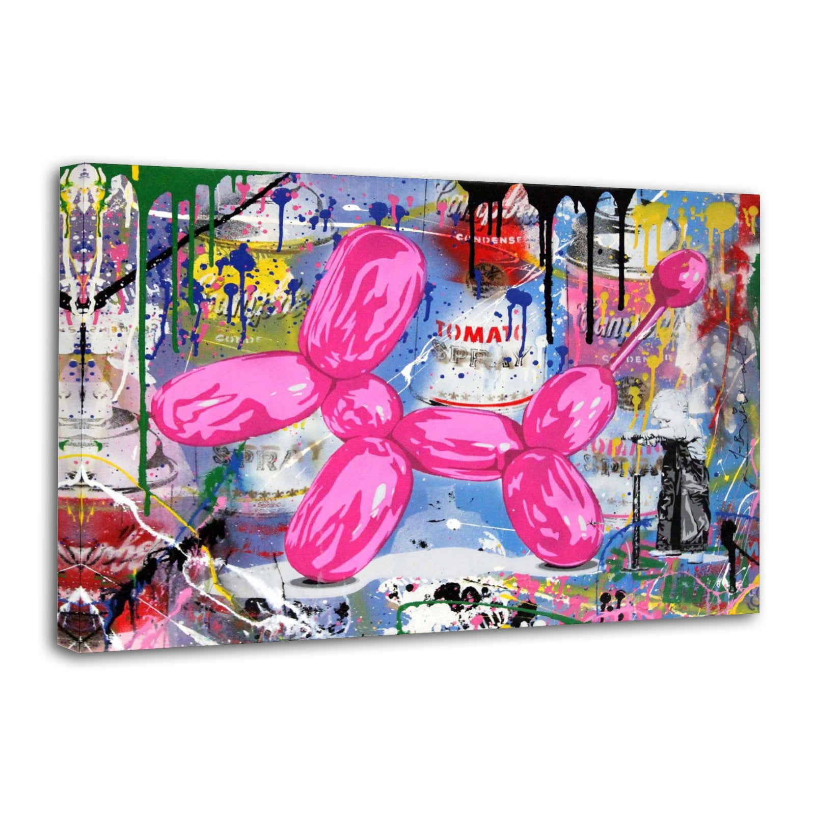 Balloon Dog Animation Graffiti Pop Art Banksy Print Photo Art Painting ...