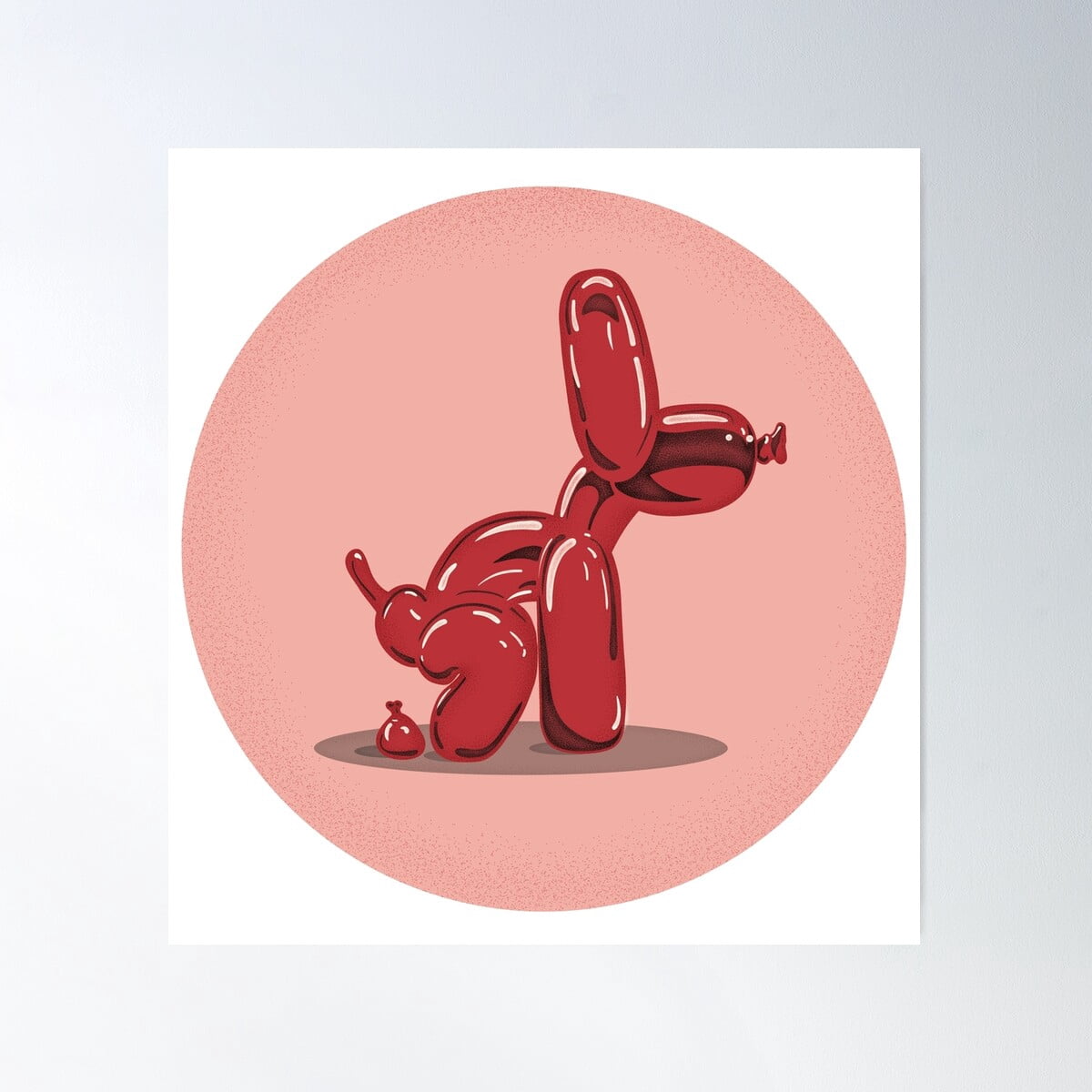 Balloon Dog Drop Funny Illustration That Speaks For Itself Poster Wall ...