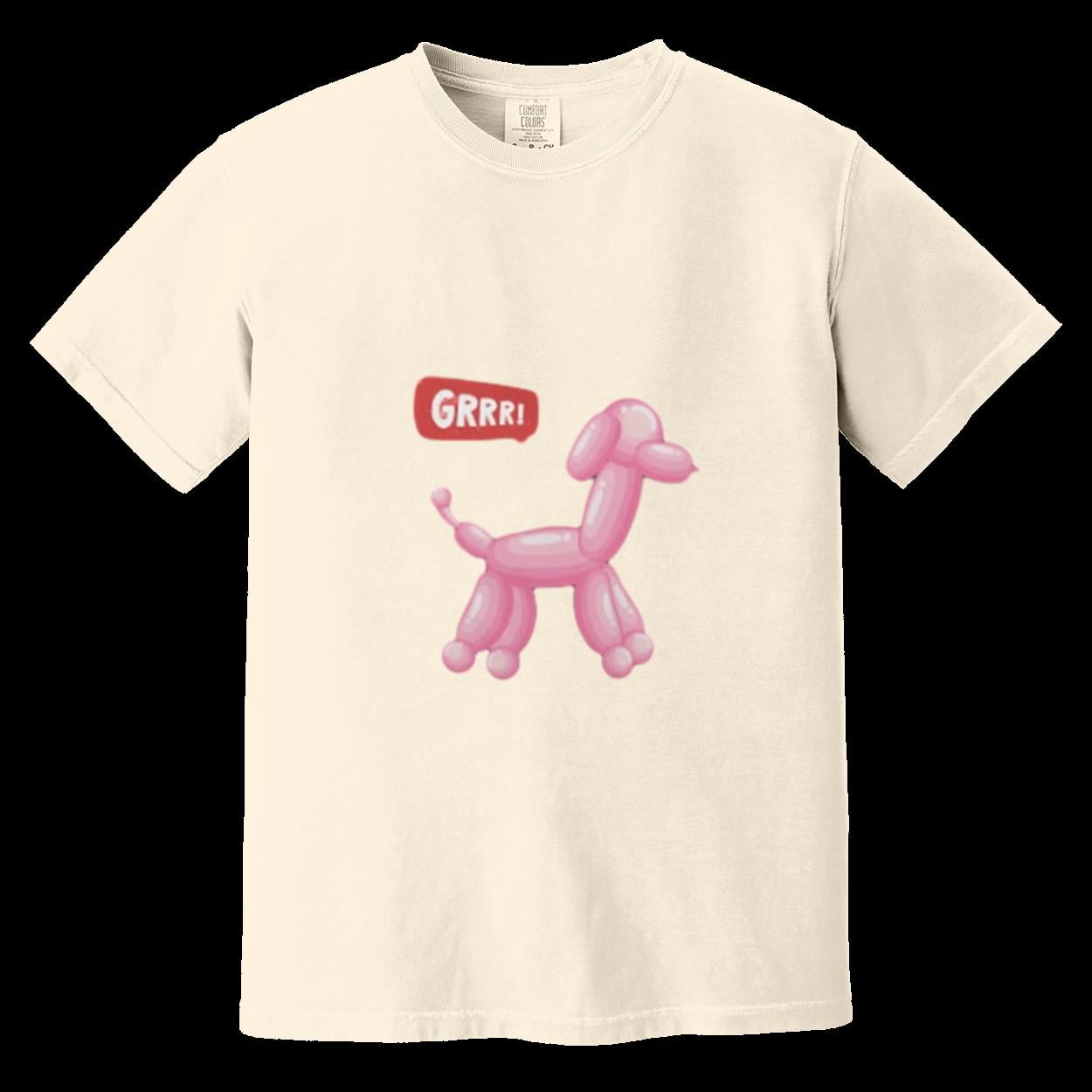 Balloon Dog Grrr Funny Expression Cartoon Comfort Color T-Shirt, for ...