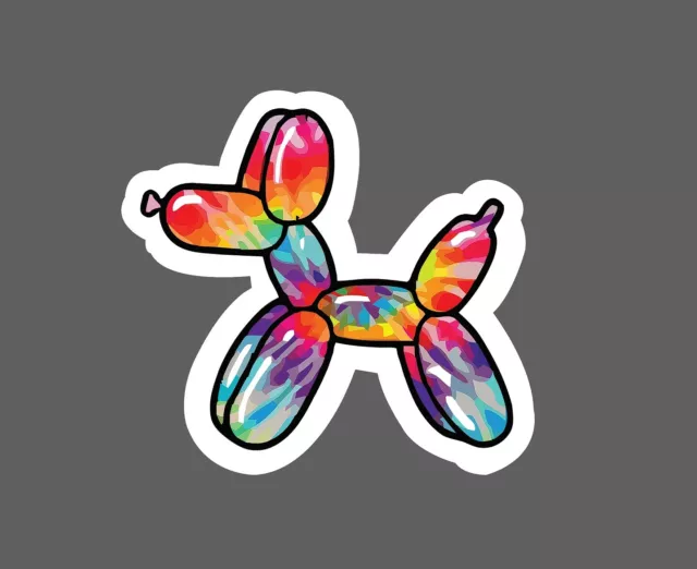 Balloon Dog Sticker Tie Dye Waterproof Sticker Phone Decal Water Bottle ...