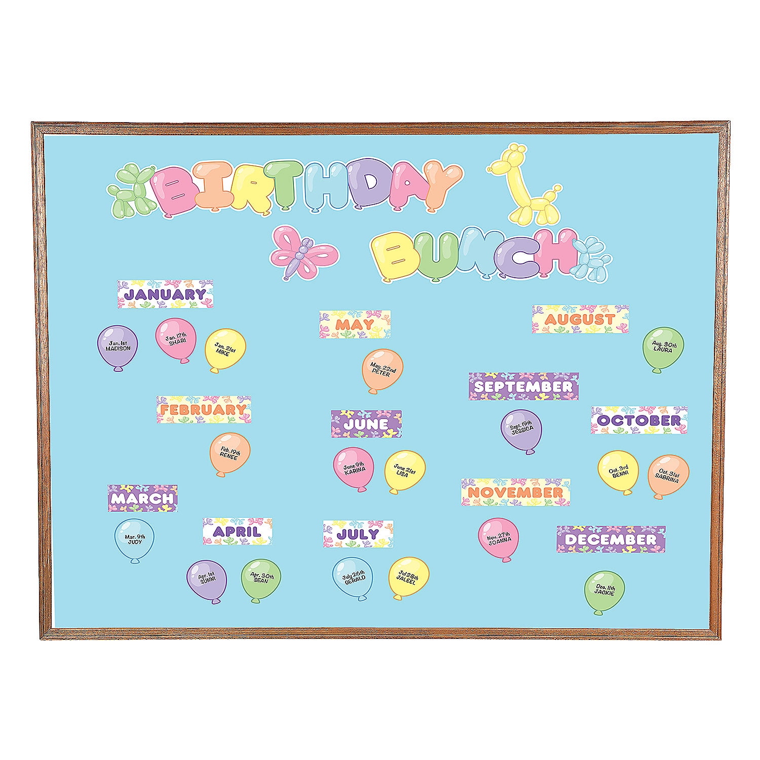 Balloon Dog Themed Happy Birthday Mini Classroom Bulletin Board Set ...