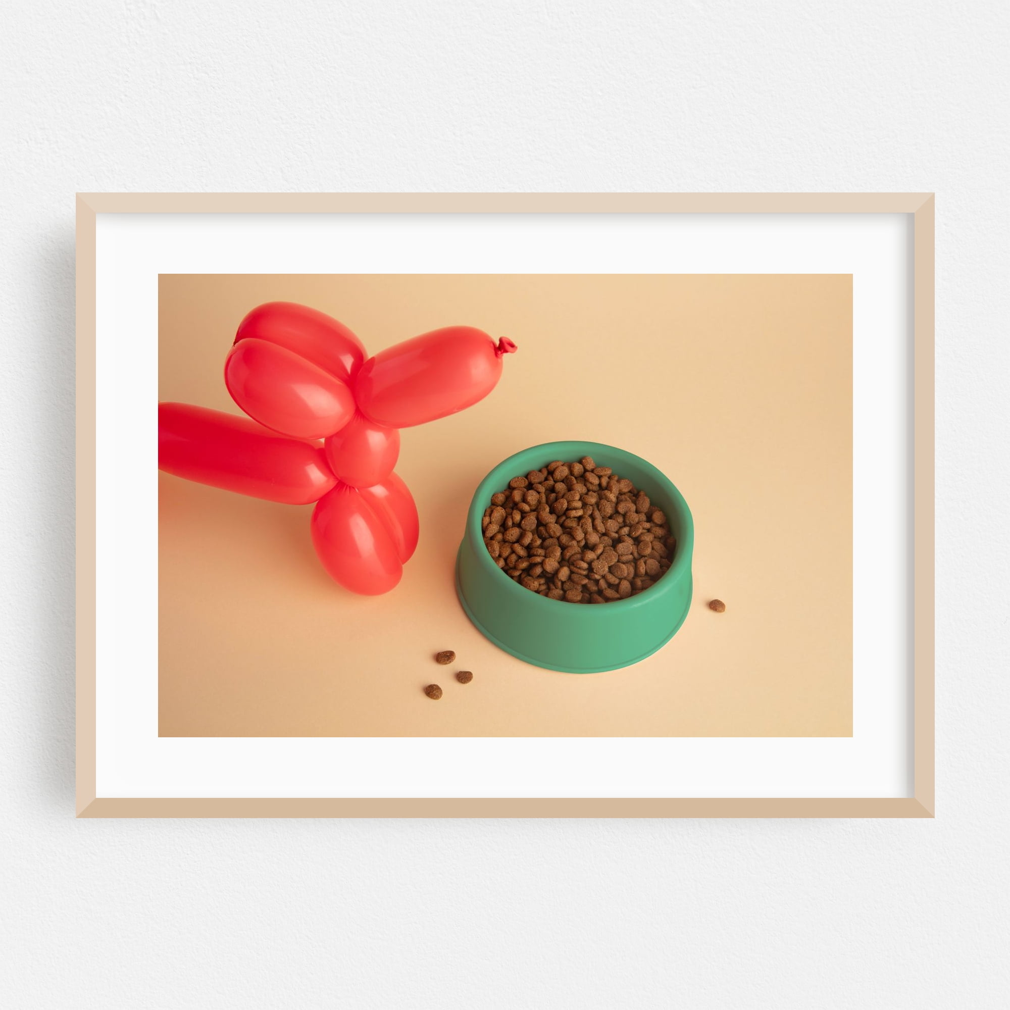Balloon Dog with Food Bowl - Photography Dog Humor Whimsical Pop Art ...
