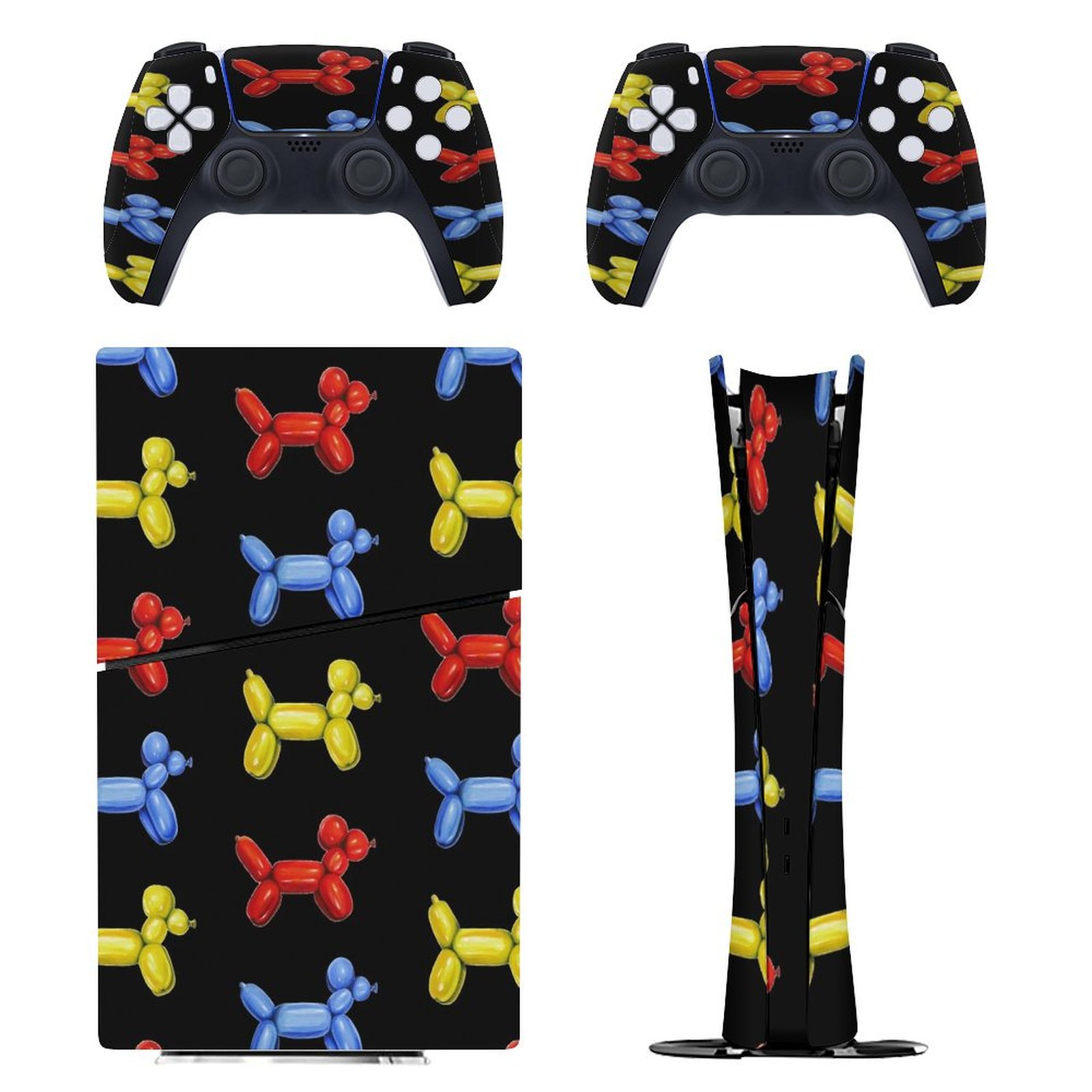 Balloon Dogs, Black Background PS5/PS5 Pro/PS5 Slim Digital Disc Skin ...