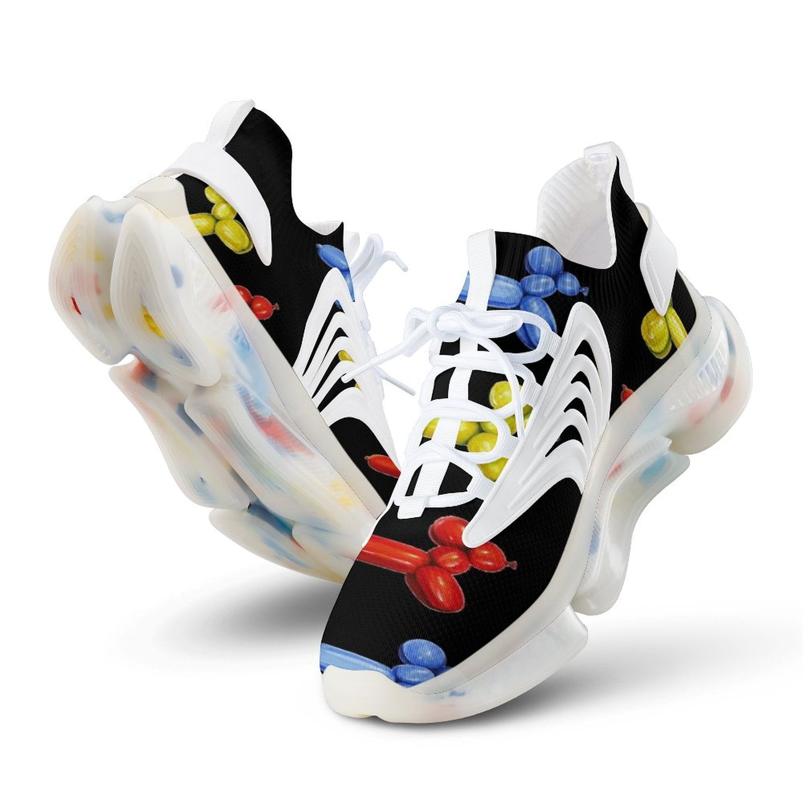 Balloon Dogs, Black Background Walking Shoes for Men Woman Lightweight ...