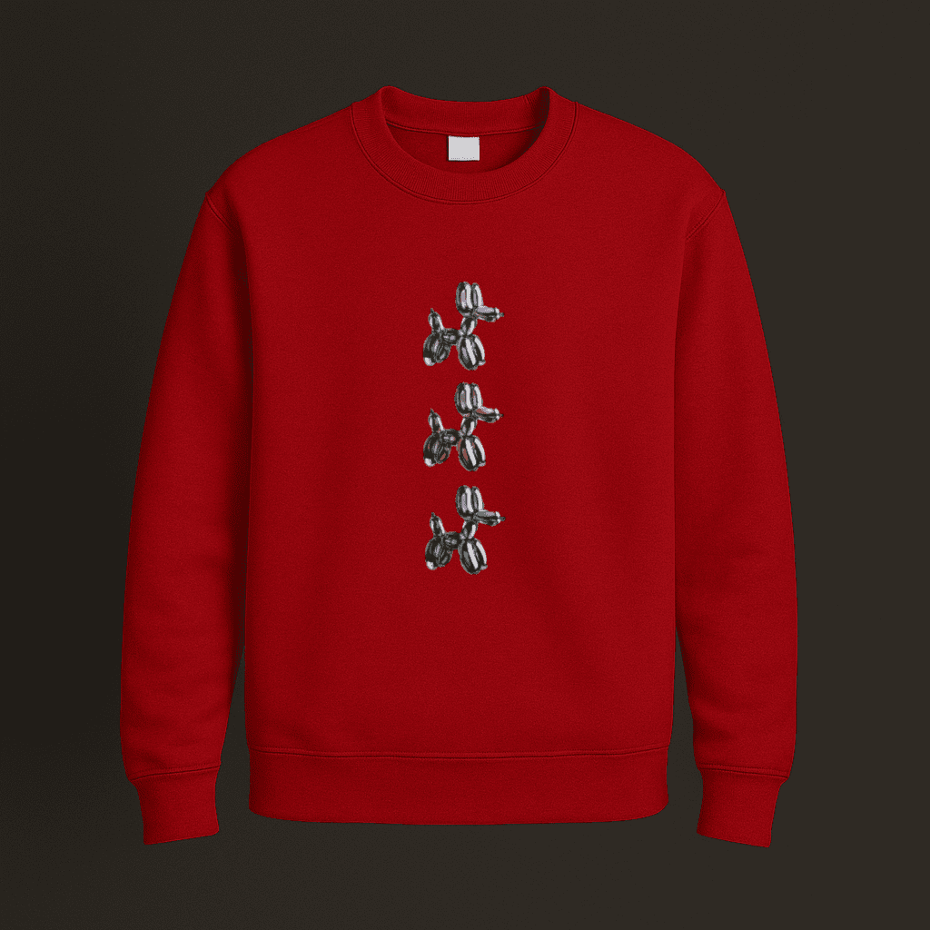 Balloon Dogs In Retro Party Scene With Fun Bright Colors Cute Graphic ...