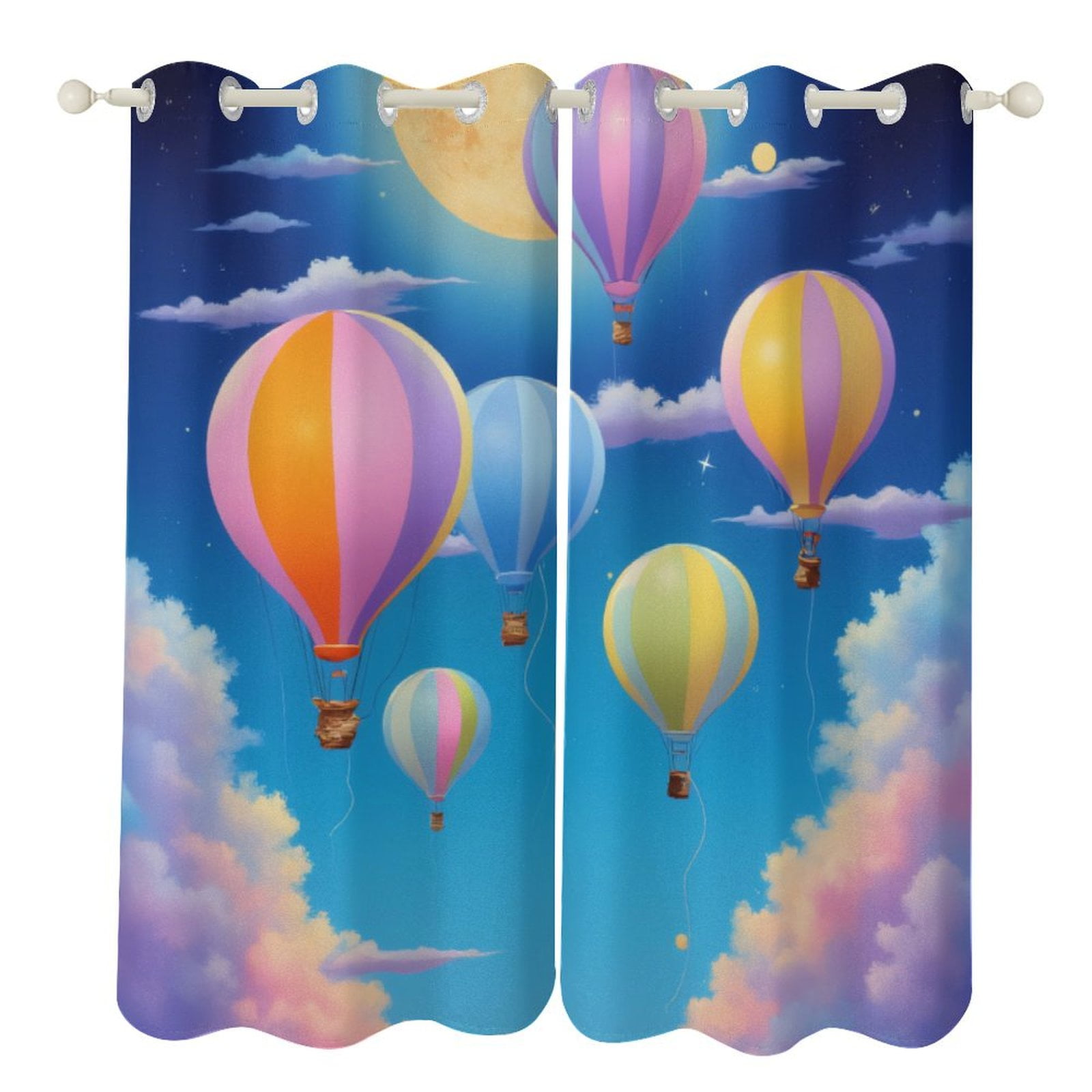 Balloon Dream Sky Luxury Window Curtains Blinds for Living Room Kids ...