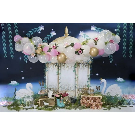 Balloon Dreamy Birthday Scene Photography Backdrop Baby Shower Girl ...