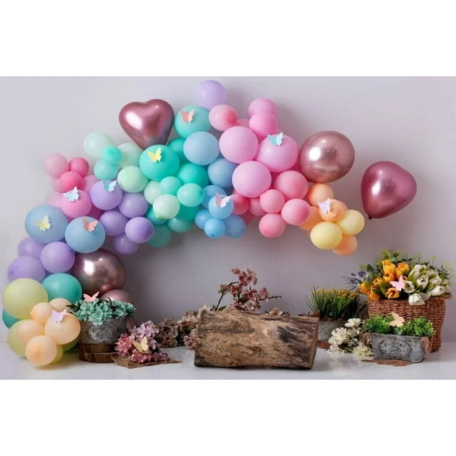 Balloon Dreamy Birthday Scene Photography Backdrop Baby Shower Girl ...
