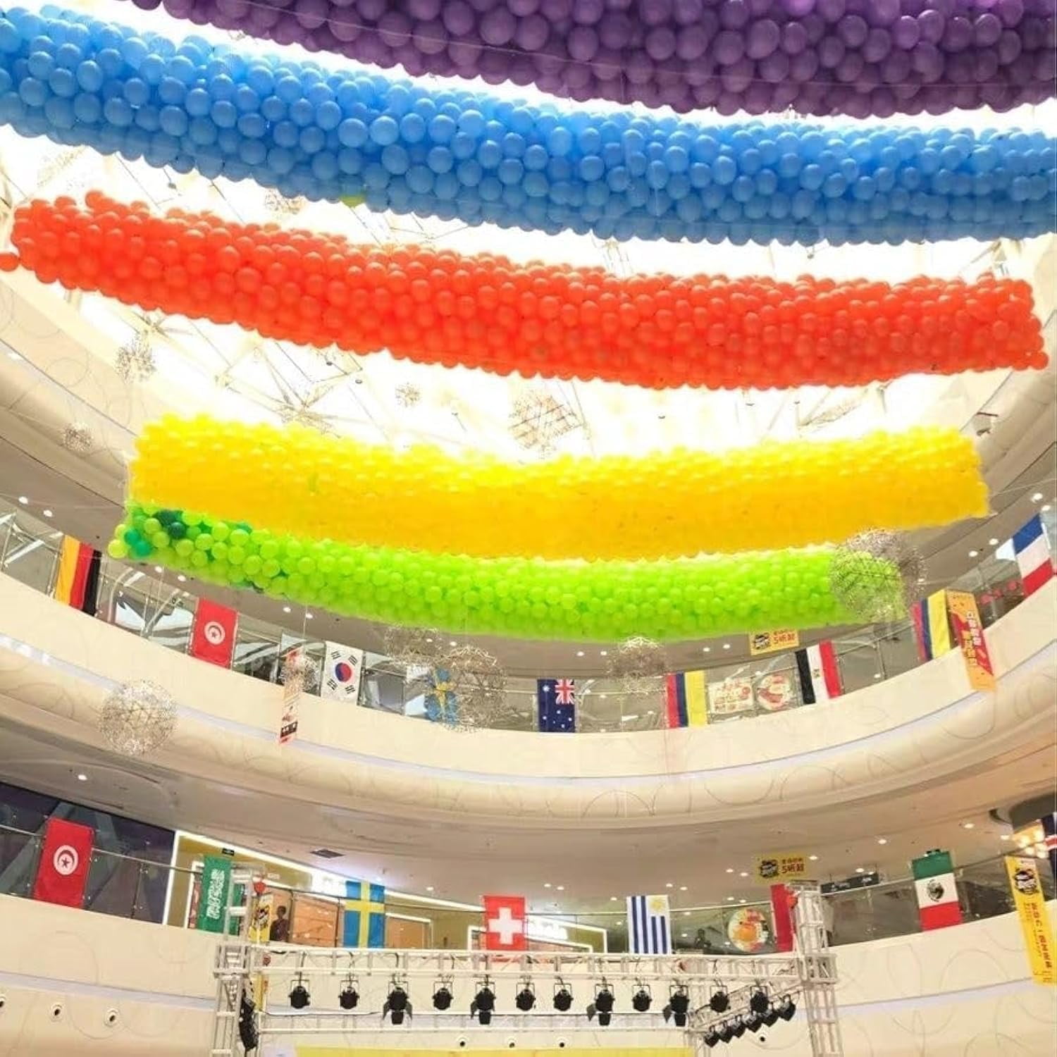 Balloon Drop Net Kit - 200 Balloons, 15.74 x 3.28 Ft Balloon Release ...