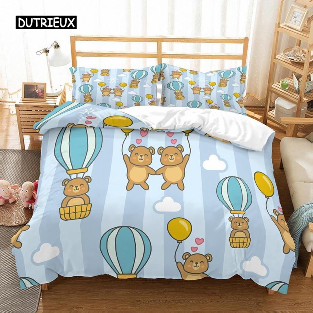 Balloon Duvet Cover Set King Twin Size Polyester Hand Painted Style ...