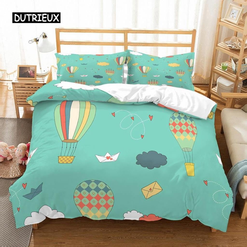 Balloon Duvet Cover Set King Twin Size Polyester Hand Painted Style ...