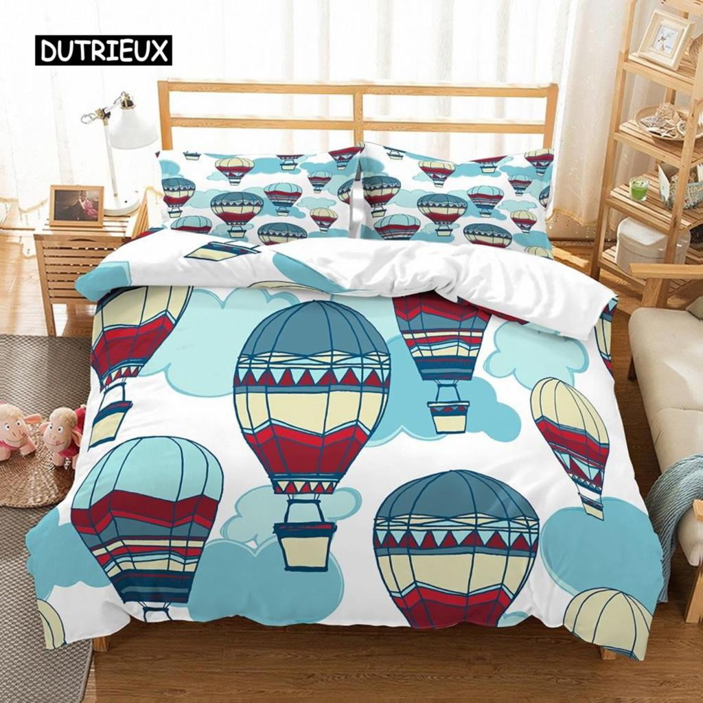 Balloon Duvet Cover Set King Twin Size Polyester Hand Painted Style ...
