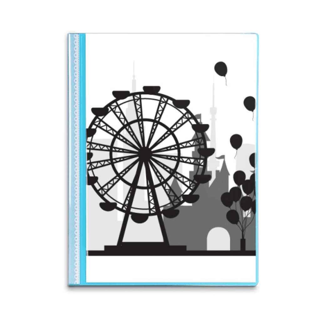 Balloon Ferris Wheel Amusement Park Book Sheet Protectors Portfolio ...
