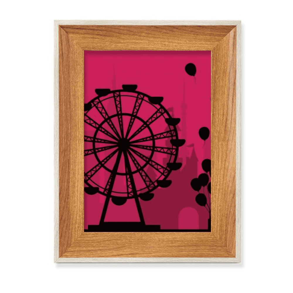 Balloon Ferris Wheel Amusement Park Desktop Wooden Photo Frame Display ...