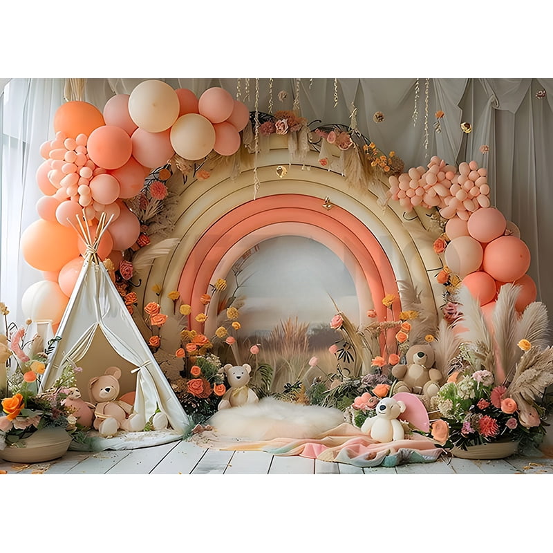 Balloon First Birthday Party Decoration Photography Backdrops Props ...