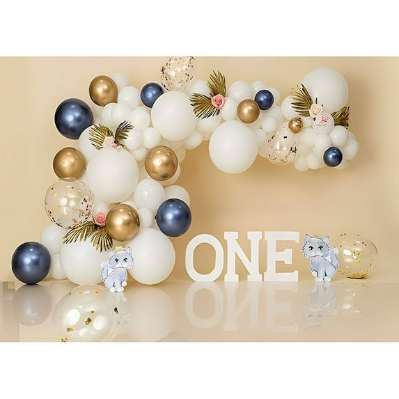 Balloon First Birthday Party ration Photography Backdrops Props Castle ...