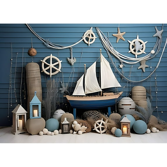 Balloon First Birthday Party ration Photography Backdrops Props Castle ...