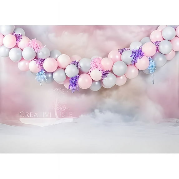 Balloon First Birthday Party ration Photography Backdrops Props Castle ...
