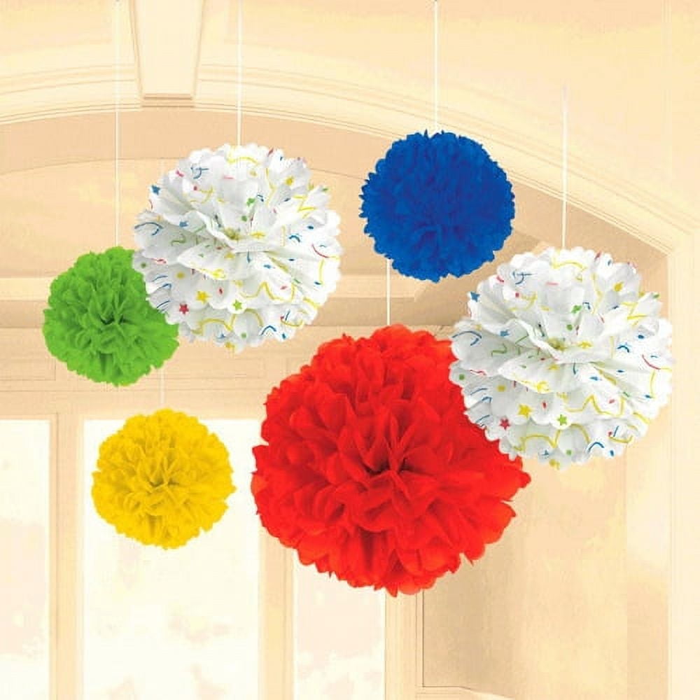 Bright Birthday 'Balloon Fun' Fluffy Decorations (6pc) - Walmart.com